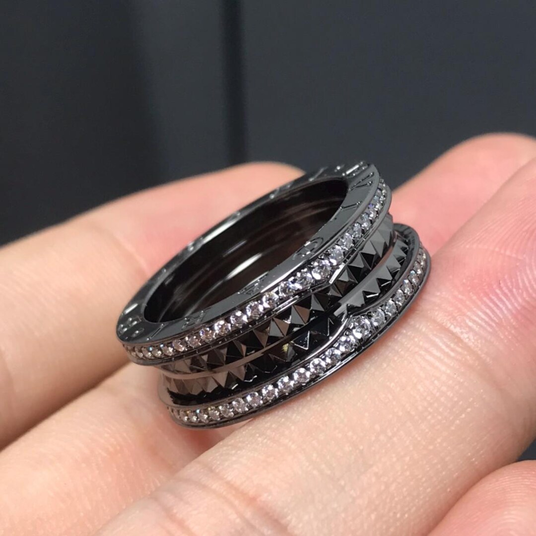 Vintage Black Band Ring - Etsy