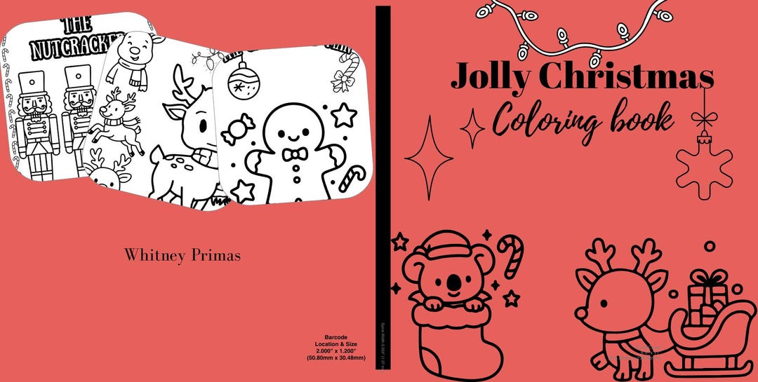 Jolly Christmas Coloring Book - Etsy
