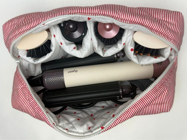 Red Heart Hair Tool Bag, Dyson Airwrap / Airstrait & Shark Flexstyle ...