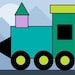 Build a Train Kids Printable Craft Instant Download Activity Page Cut ...