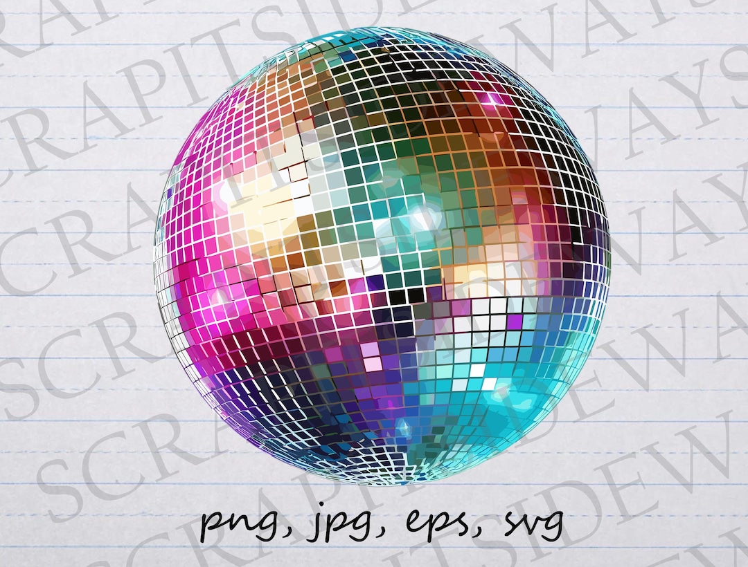 Retro Disco Ball Clipart Vector Graphic Svg Png Jpg Eps Sticker Design ...