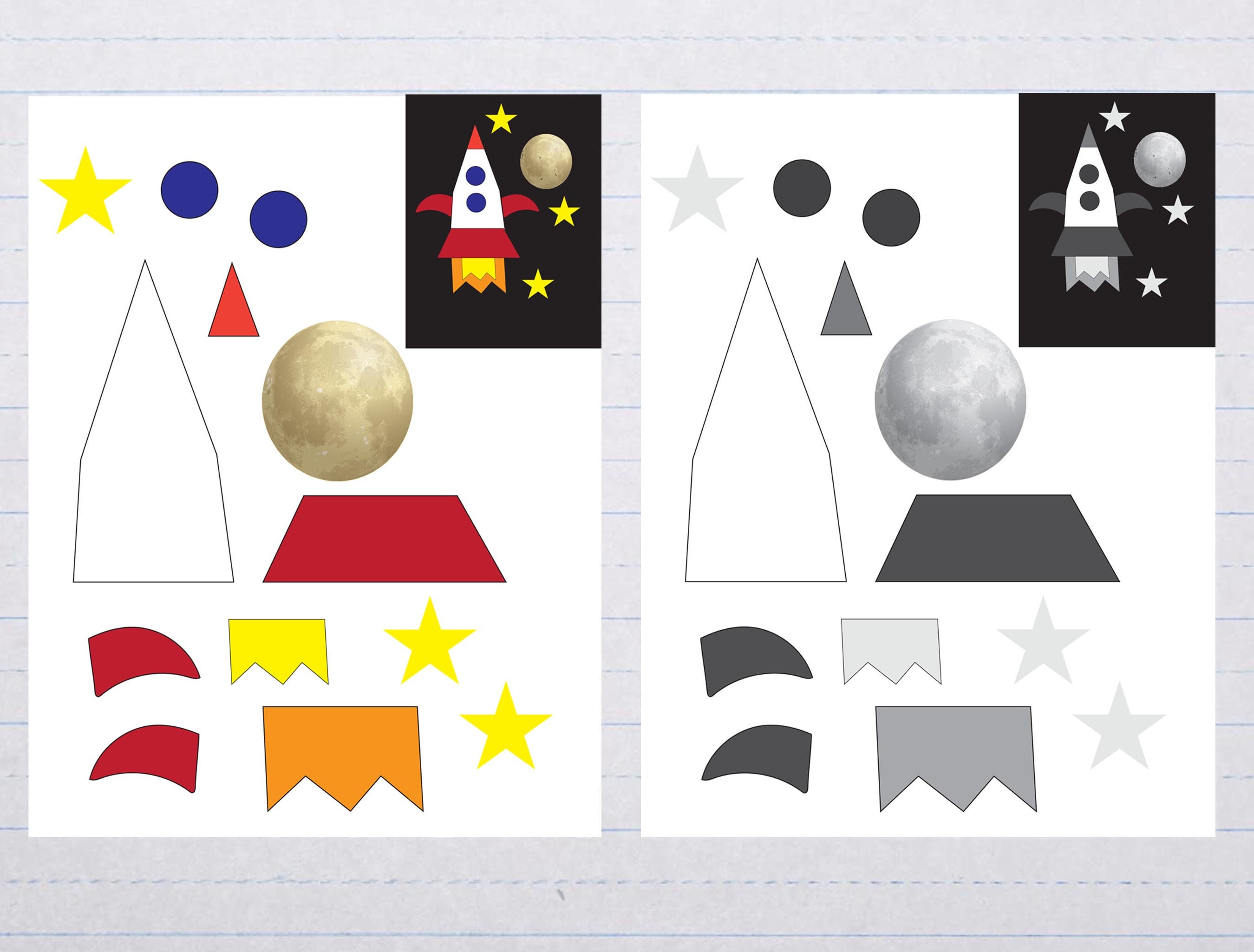 Build a Spaceship Kids Printable Craft Instant Download Activity Page ...