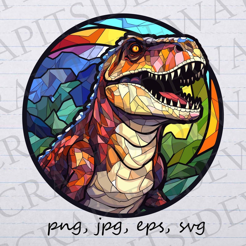 Stained Glass Dinosaur - Etsy