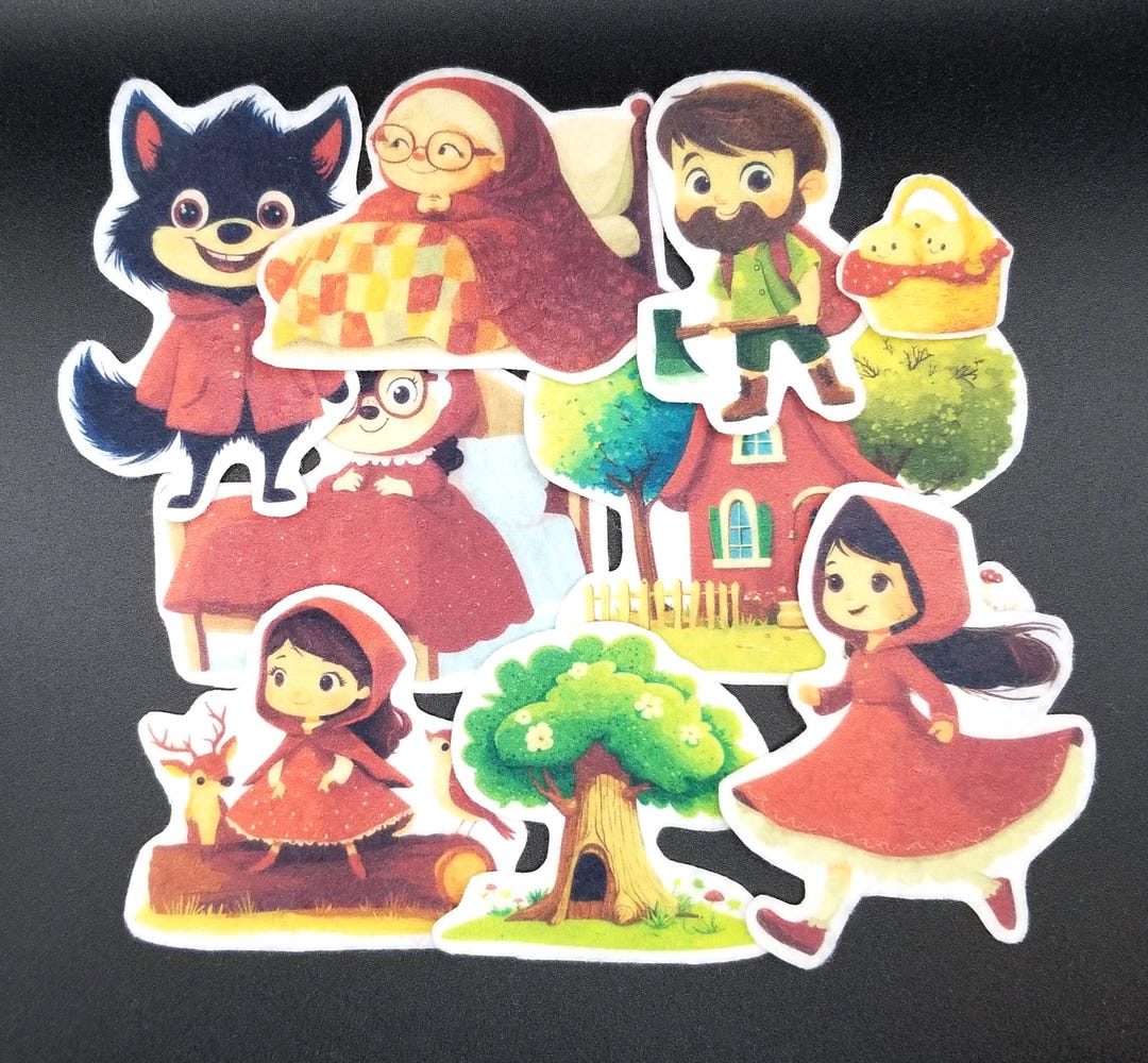 Little Red Riding Hood Felt Board Pieces, Flannel Board Set, Felt Board ...