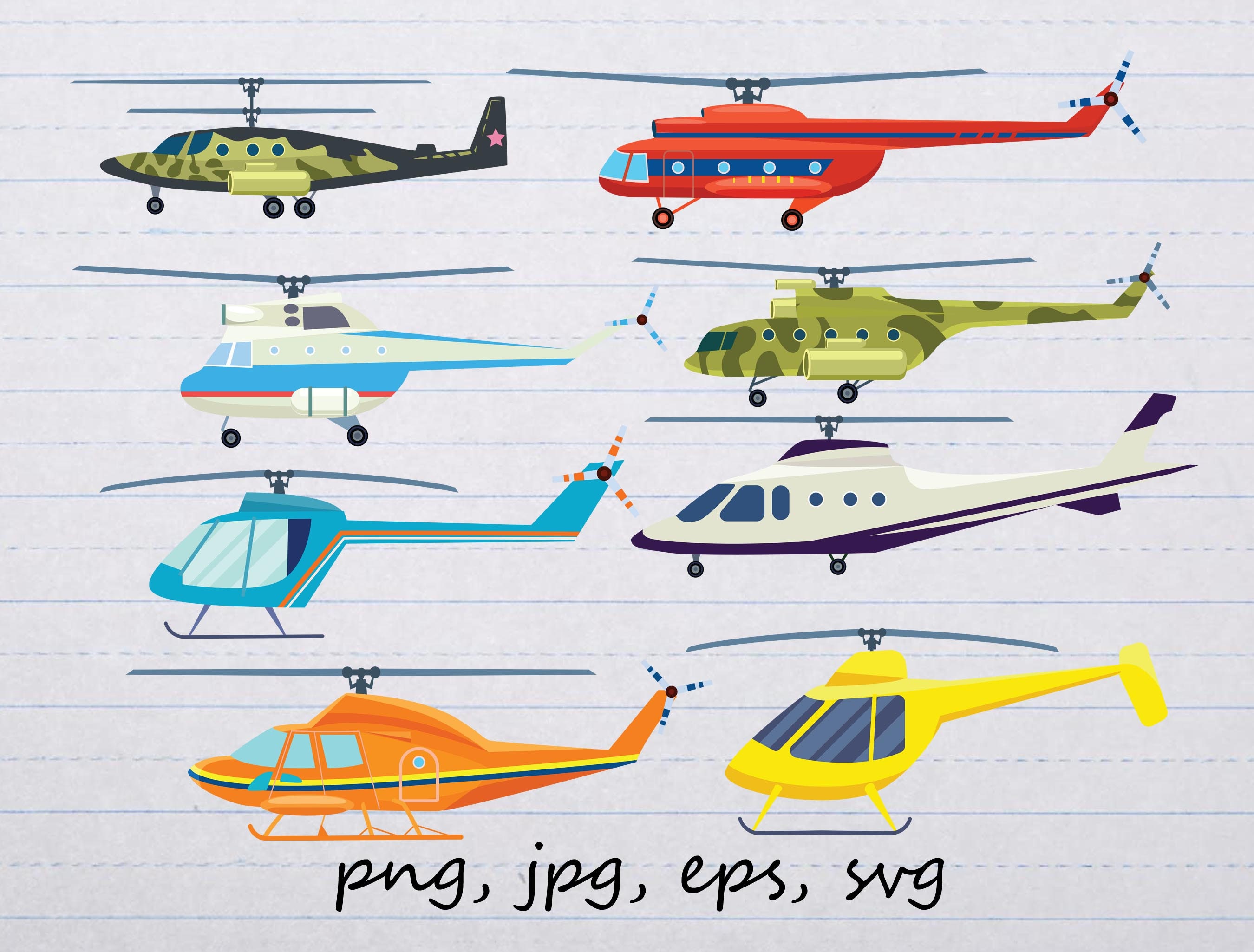 Helicopters Clipart