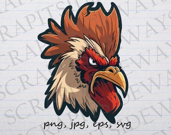 Angry Rooster Cartoon