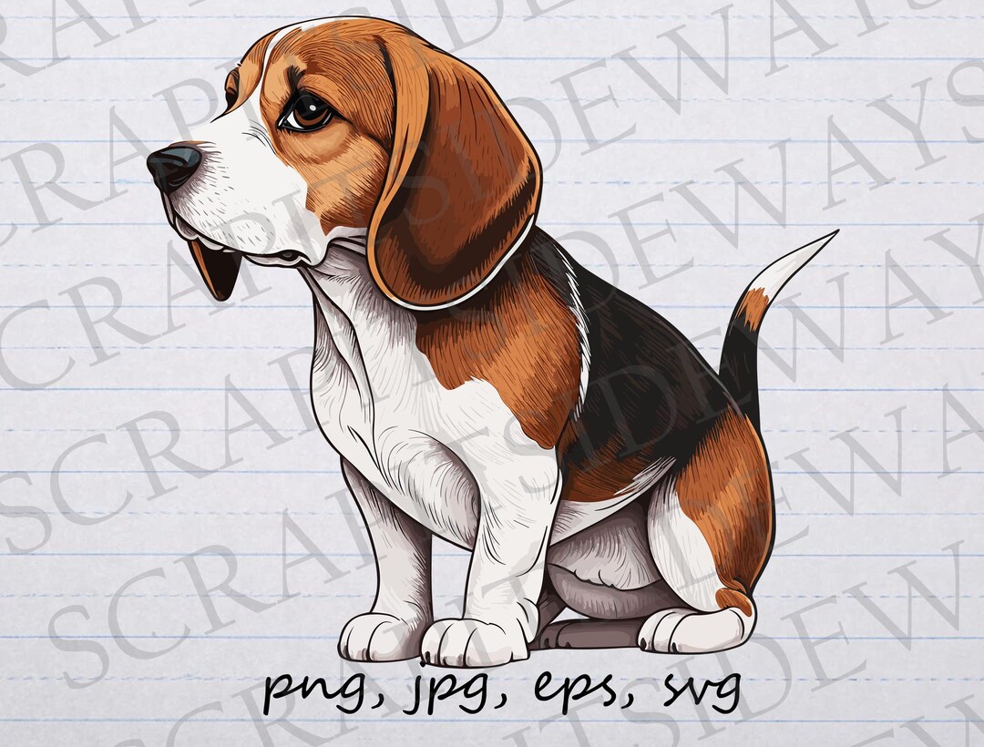 Cute Beagle Clipart Vector Graphic Svg Png Jpg Eps Dog Puppy - Etsy