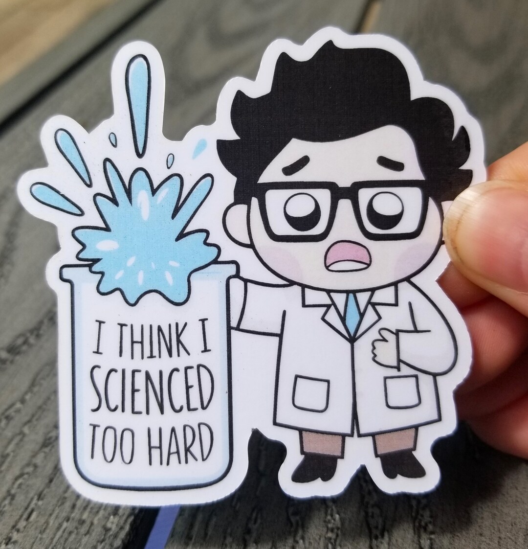 Science Chemistry Vinyl Sticker 3 Inches, Water Resistant Decal,i Think ...