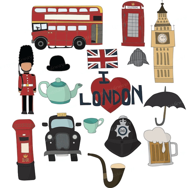 British Clipart - Etsy