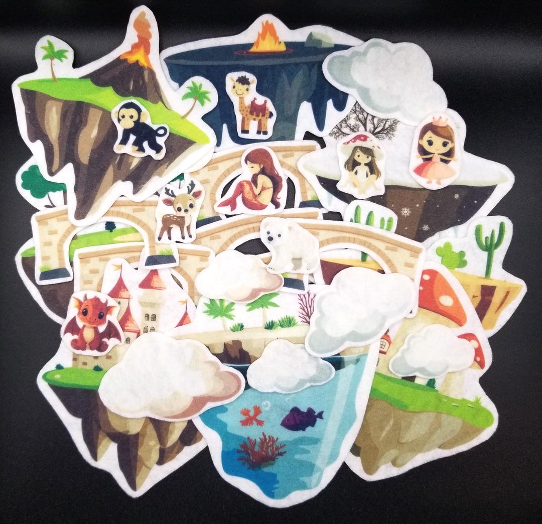 Magical Floating Islands Felt Board Pieces, Flannel Board Set, Felt ...