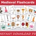 Set of 27 Medieval Flashcards Vocabulary Words Printable Instant ...