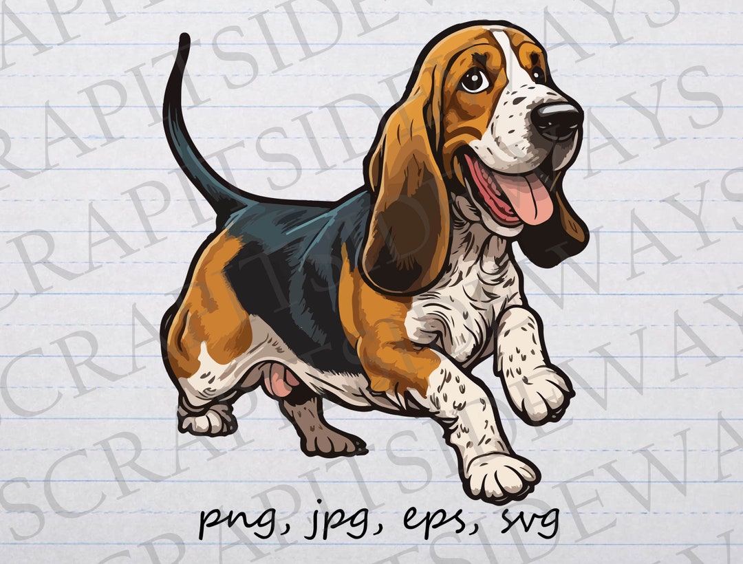 Basset Cartoon Clipart Hound