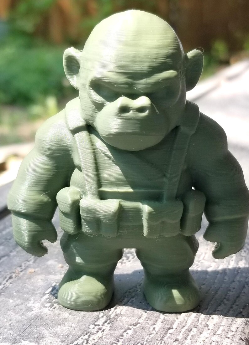 Gorilla Soldier STL File ONLY, Military Monkey, Kid Friendly, Resin ...