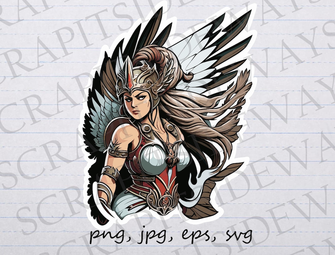 Valkyrie Clipart Vector Graphic Svg Png Jpg Eps T-shirt Design Sticker ...