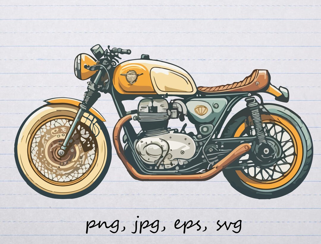 Vintage Motorcycle Vector Graphic Svg Png Jpg Eps Clipart Hog Vehicle ...