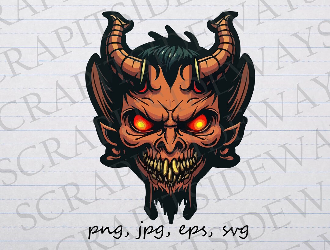 Demon Clipart Vector Graphic Svg Png Jpg Eps Evil Creature Being Scary ...