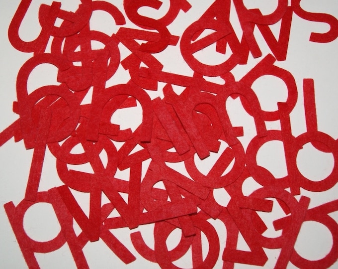 Lot of 52 Vintage Felt Letters 2 Full Alphabets Red - Etsy