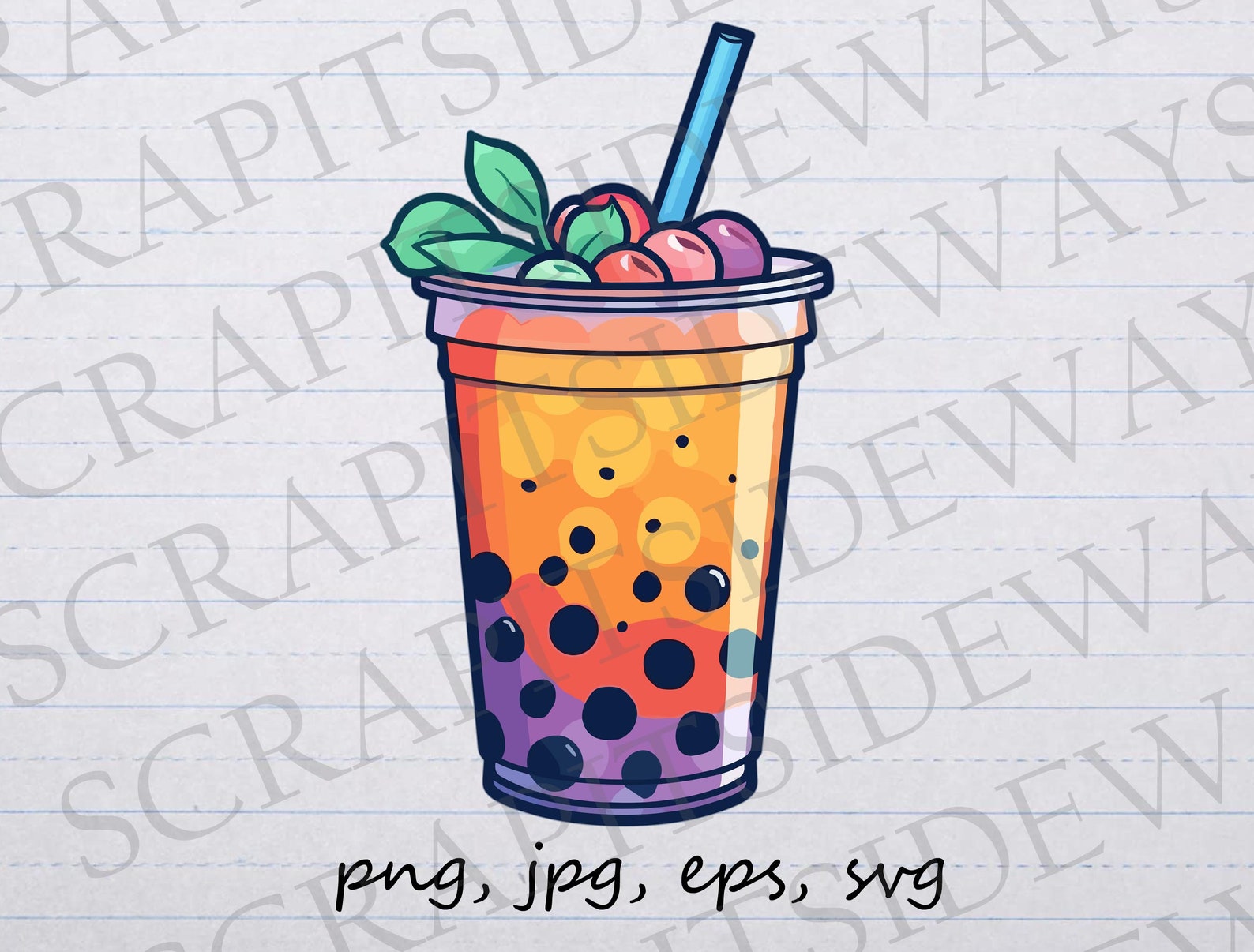 Boba Tea Clipart Vector Graphic Svg Png Jpg Eps Tea Love Tea - Etsy