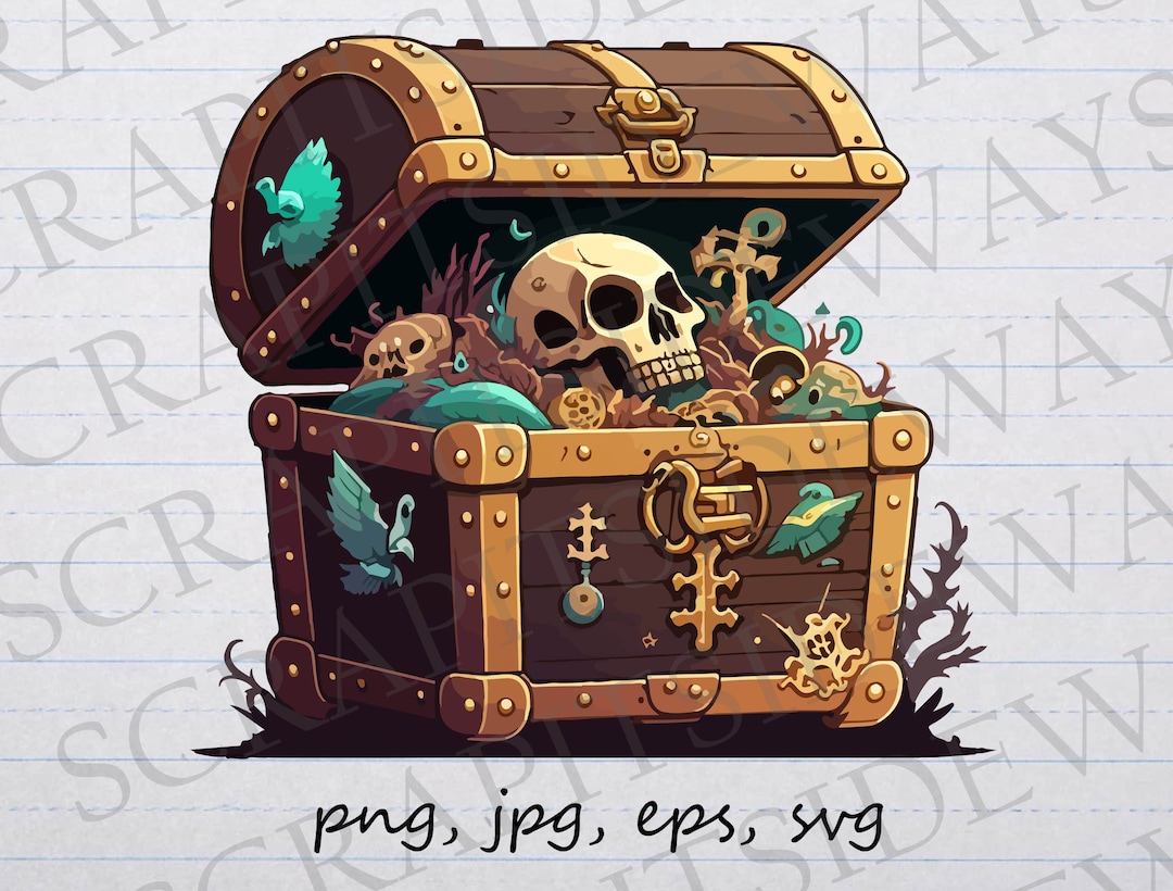 Pirate Treasure Chest Clipart Vector Graphic Svg Png Jpg Eps Coins ... Pirate Treasure Chest Clipart Vector Graphic Svg Png Jpg Eps Coins ...