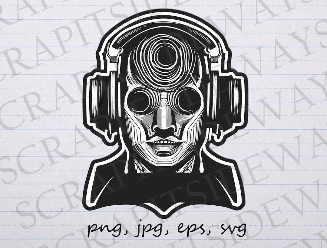 Electronic Music Man Clipart Vector Graphic Svg Png Jpg Eps Headphones ...