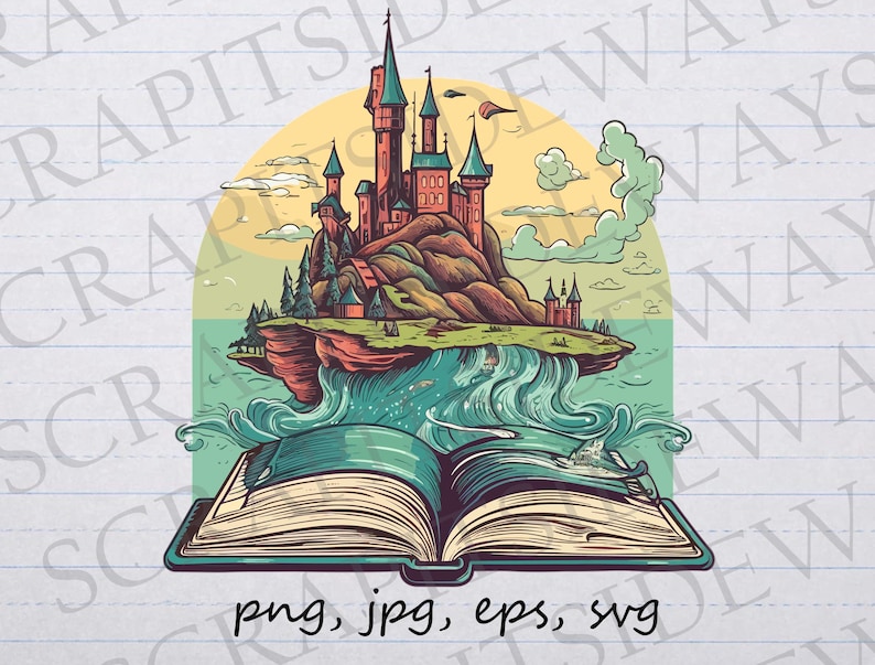 Fantasy Book Clipart Vector Graphic Svg Png Jpg Eps Fairytale - Etsy