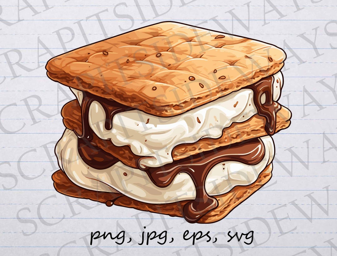 Smore Clip Art Clipart Vector Graphic Svg Png Jpg Eps Food, Cook Out ...
