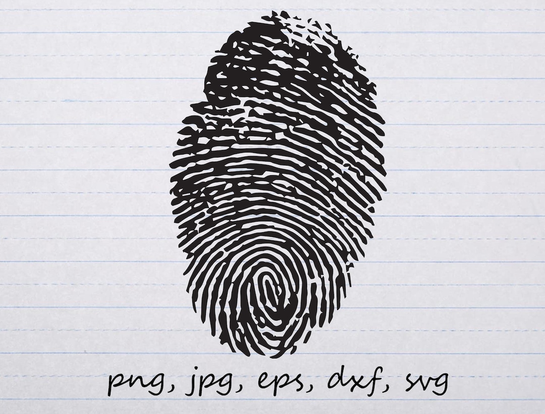 Fingerprint Clipart Vector Graphic Digital Stamp Svg Png Jpg Eps Dxf ...