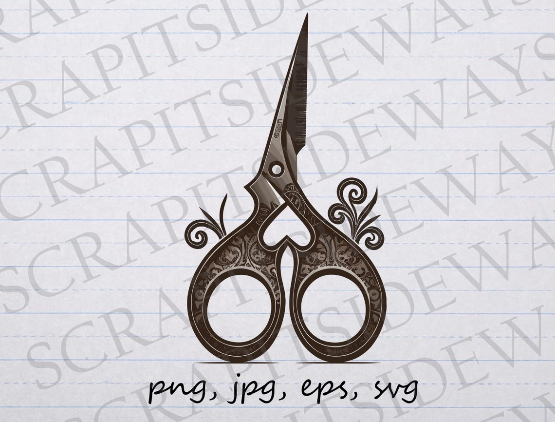 Sewing Scissors Clipart Vector Graphic Svg Png Jpg Eps - Etsy