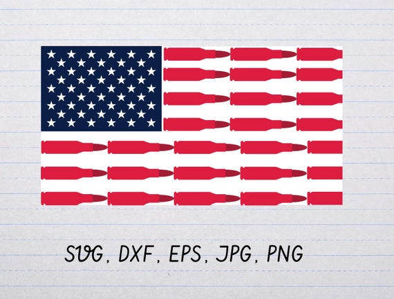 American Flag Made of Bullets Clipart Vector Graphic Digital | Etsy