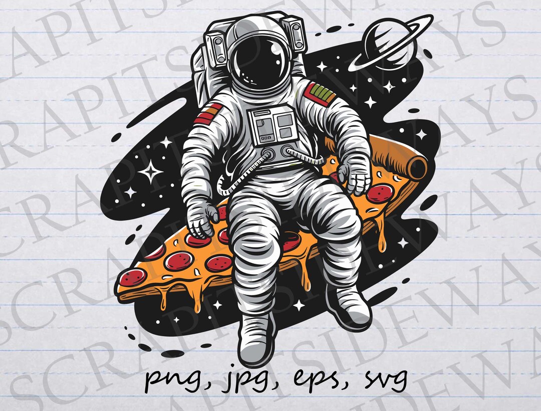 Pizza Astronaut Clip Art Clipart Vector Graphic Svg Png Jpg Eps, Outer ...
