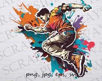 Colorful Running Man Clipart Vector Graphic Svg Png Jpg Eps Sticker ...