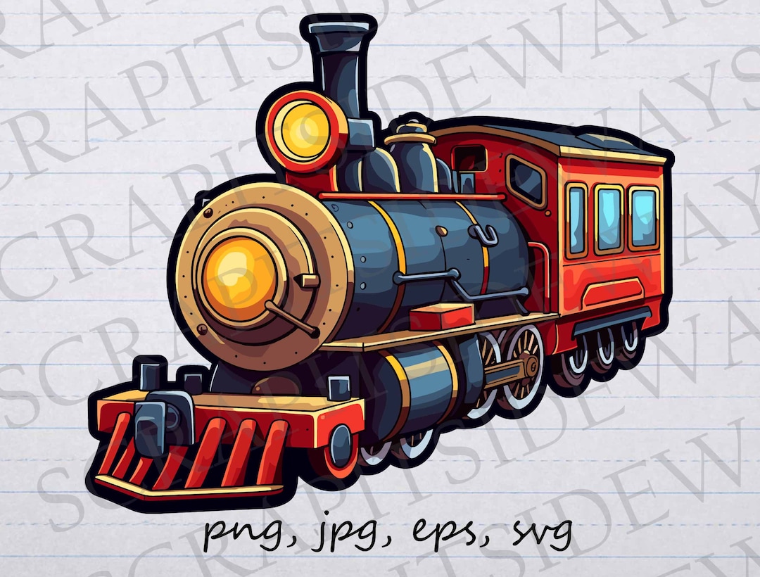 Train Engine 2 Clip Art Clipart Vector Graphic Svg Png Jpg Eps ...