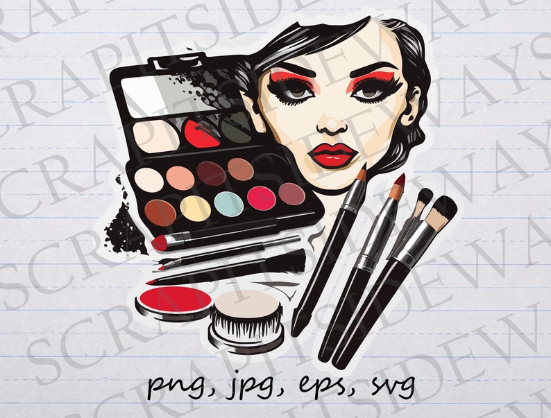 Makeup Artist Clipart Vector Graphic Svg Png Jpg Eps Logo - Etsy