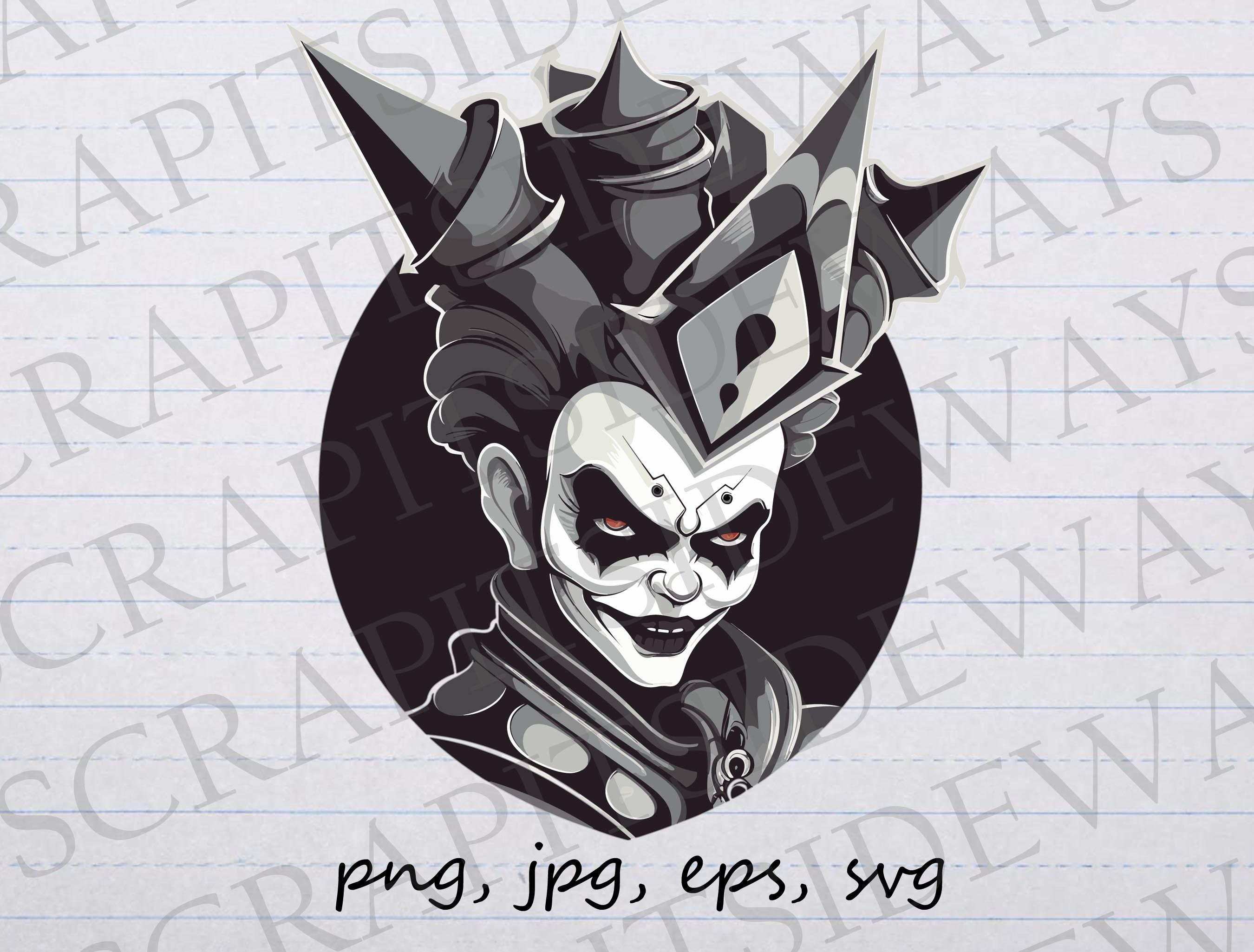 Gothic Jester Clip Art Clipart Vector Graphic Svg Png Jpg - Etsy