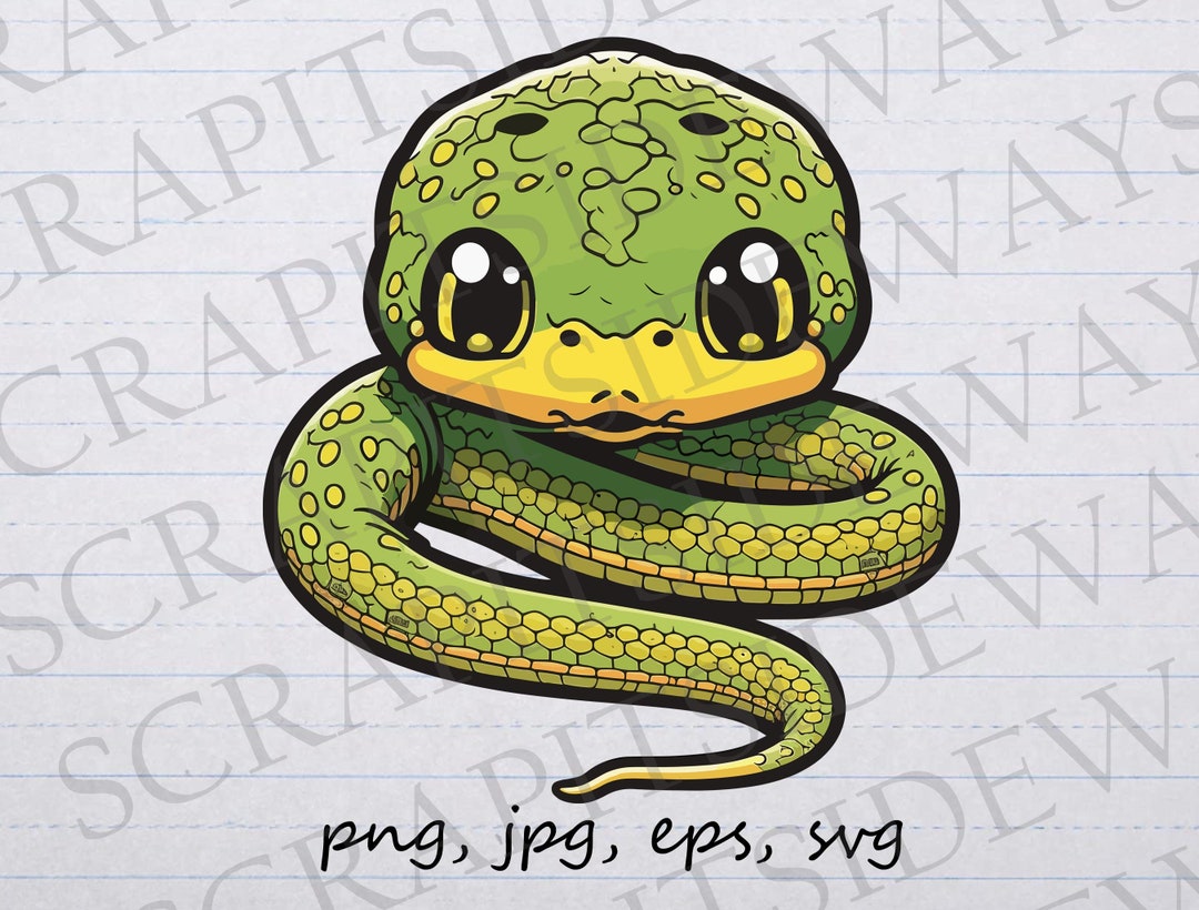Cute Baby Snake 2 Clipart Vector Graphic Svg Png Jpg Eps T-shirt Design ...