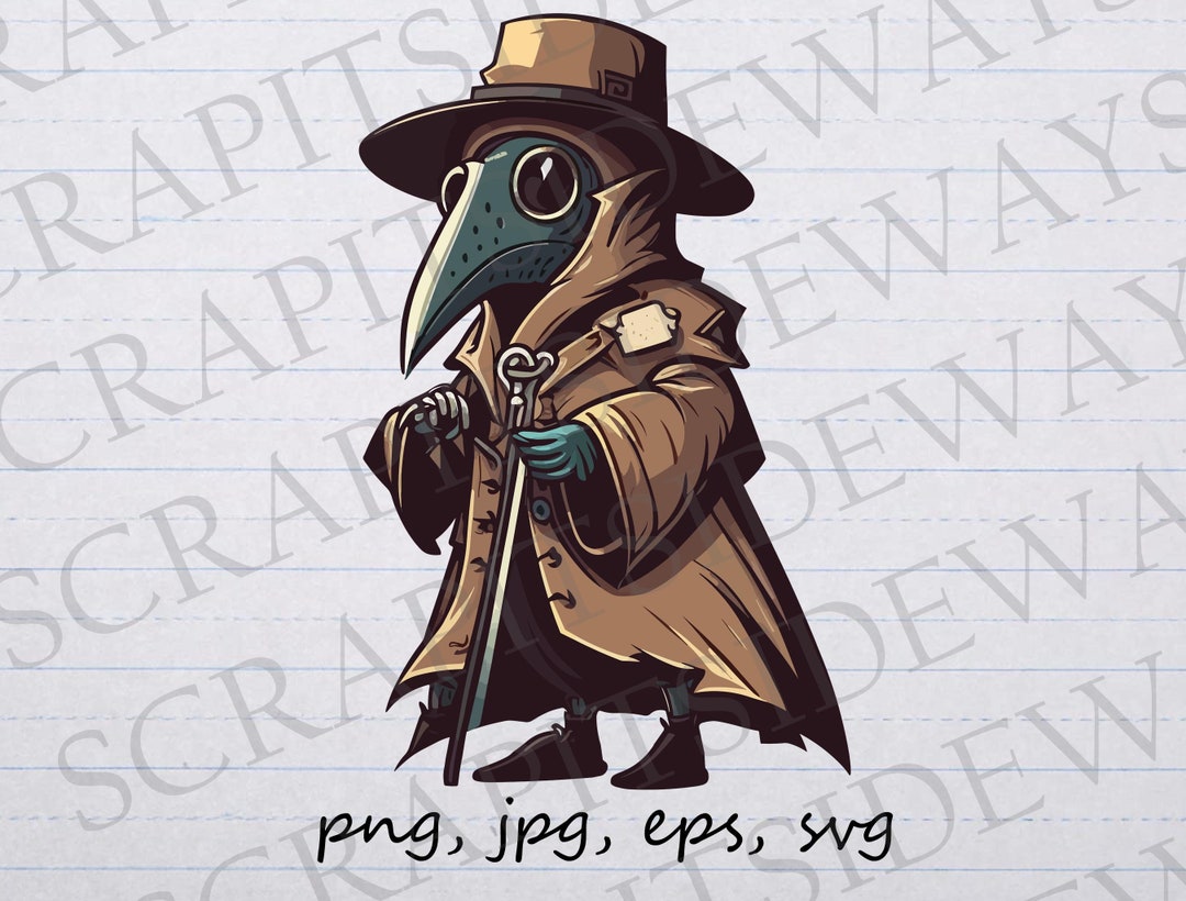 Vintage Plague Doctor Clipart Vector Graphic Svg Png Jpg Eps Sticker ...