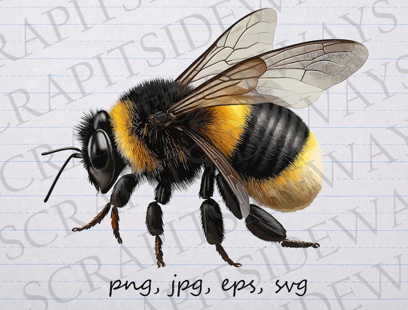 Bumble Bee Clipart Vector Graphic Svg Png Jpg Eps Save the Bees T-shirt ...