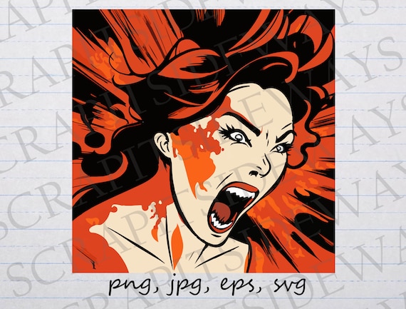 Angry Lady Clipart