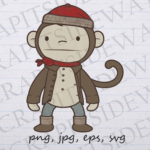 Sock Monkey Clip Art - Etsy