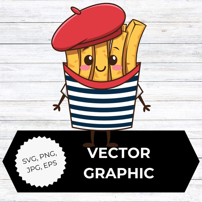 French Fries Clipart - Etsy