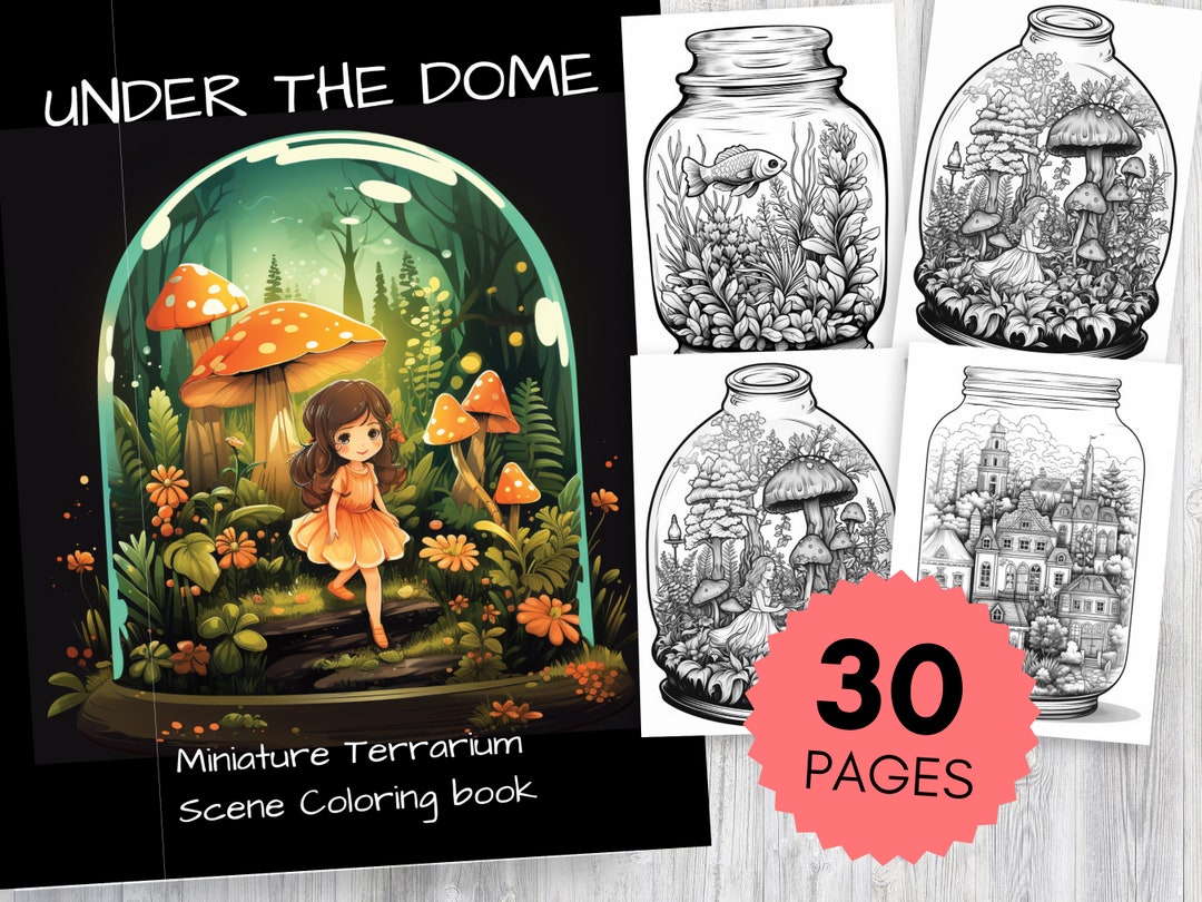 Under the Dome Grayscale Coloring Book 30 Pages Adult Coloring Pages ...