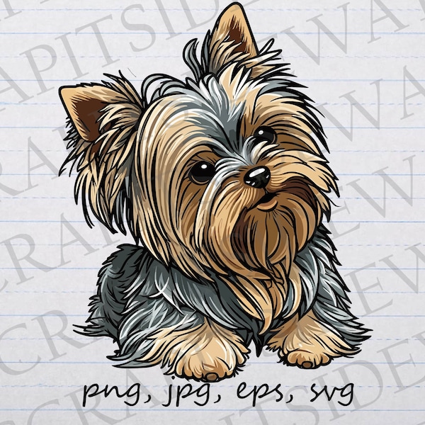 Yorkie Svg - Etsy