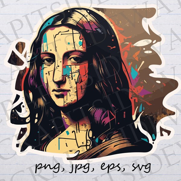 Mona Lisa Svg - Etsy