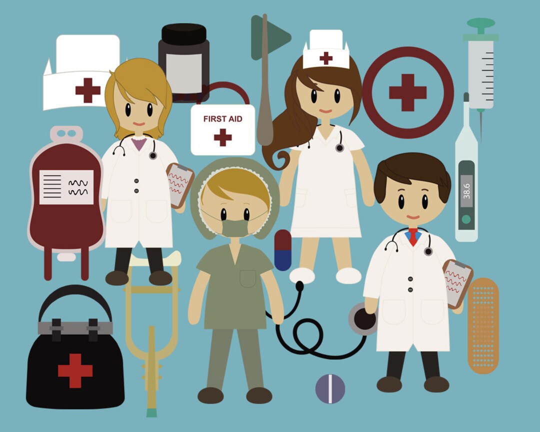 Medical Supplies and People VG-008 Digital Clipart Printable Images ...