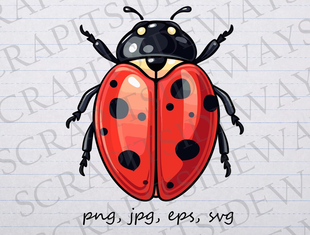 Ladybug Clip Art Clipart Vector Graphic Svg Png Jpg Eps, Lady Bird ...
