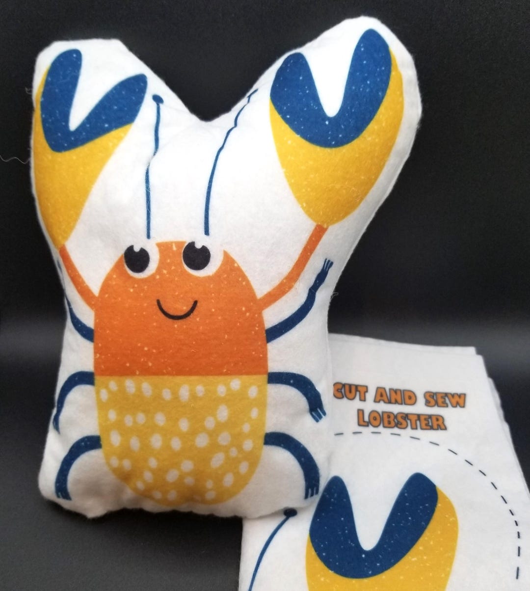 Cute Lobster Cut and Sew Panel, Lobster Fabric Panel, Sewing Panel ...