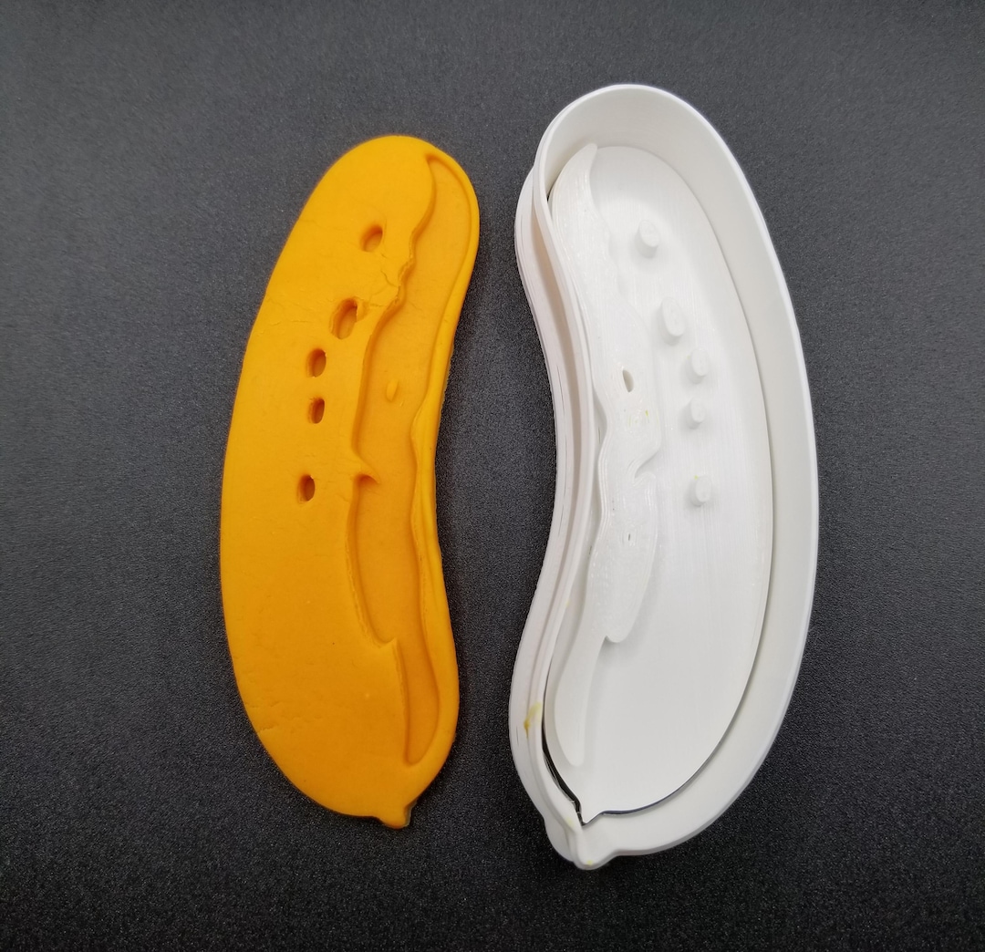 Pickle Cookie Cutter and Stamp, 3D Printed, Clay Cutter, Baking ...