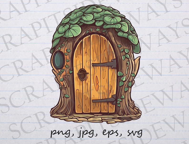 Fairy Door Clipart Vector Graphic Svg Png Jpg Eps T-shirt - Etsy