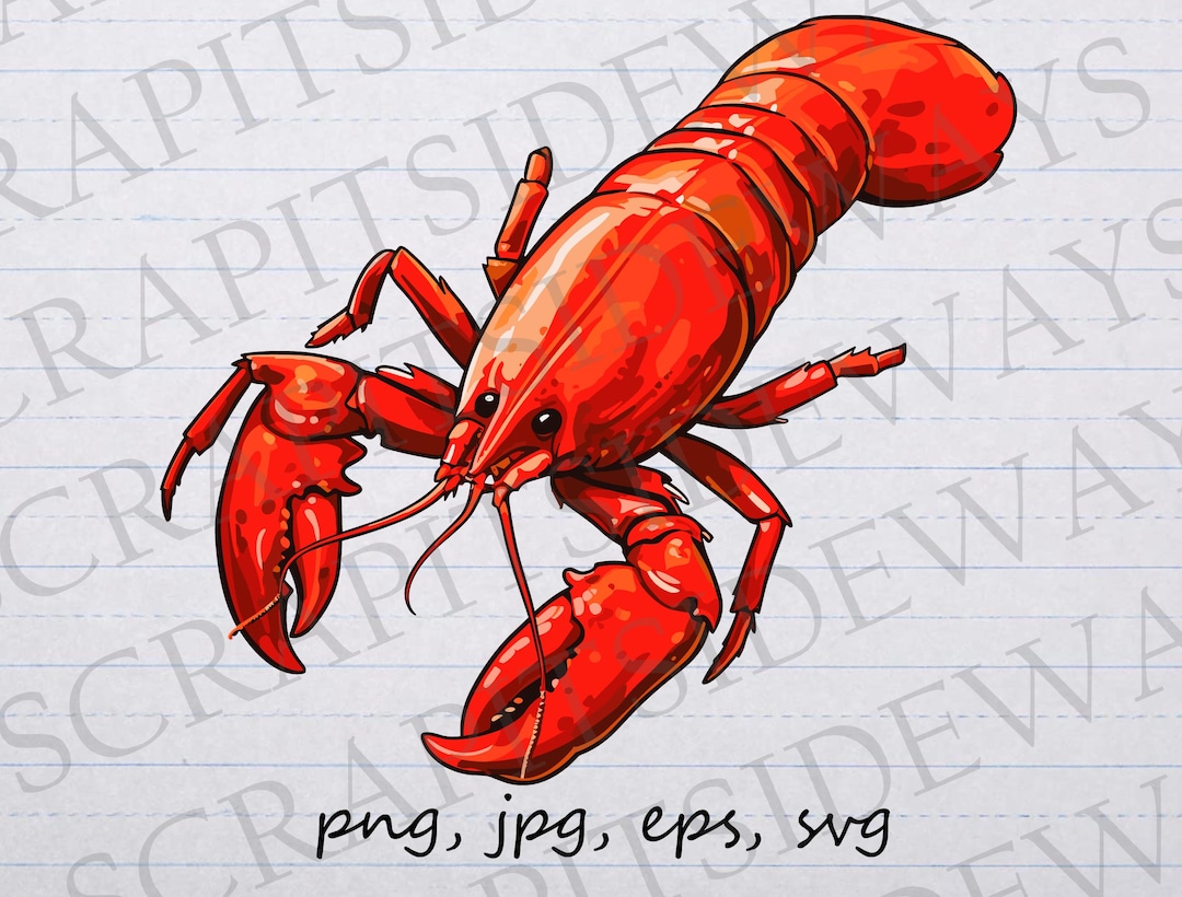 Crawfish Clipart Vector Graphic Svg Png Jpg Eps Clip Art Lobster ...