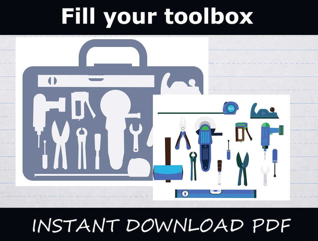 Fill Your Toolbox Kids Printable Craft Instant Download Activity Page ...